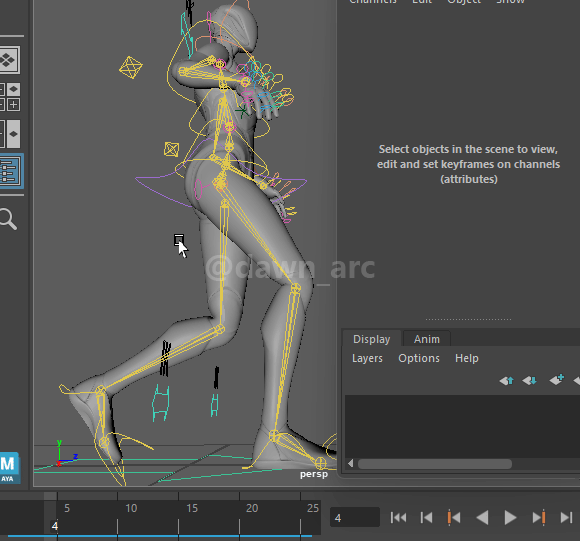 [Maya]Keyframe 02 - Walk Cycle